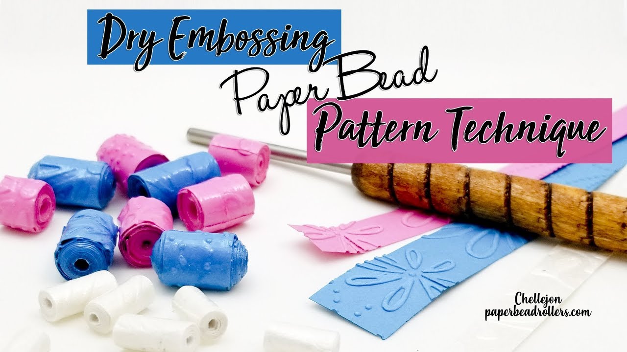 Paper Beads Technique 🌼 Dry Embossing for Raised Bead Patterns - YouTube