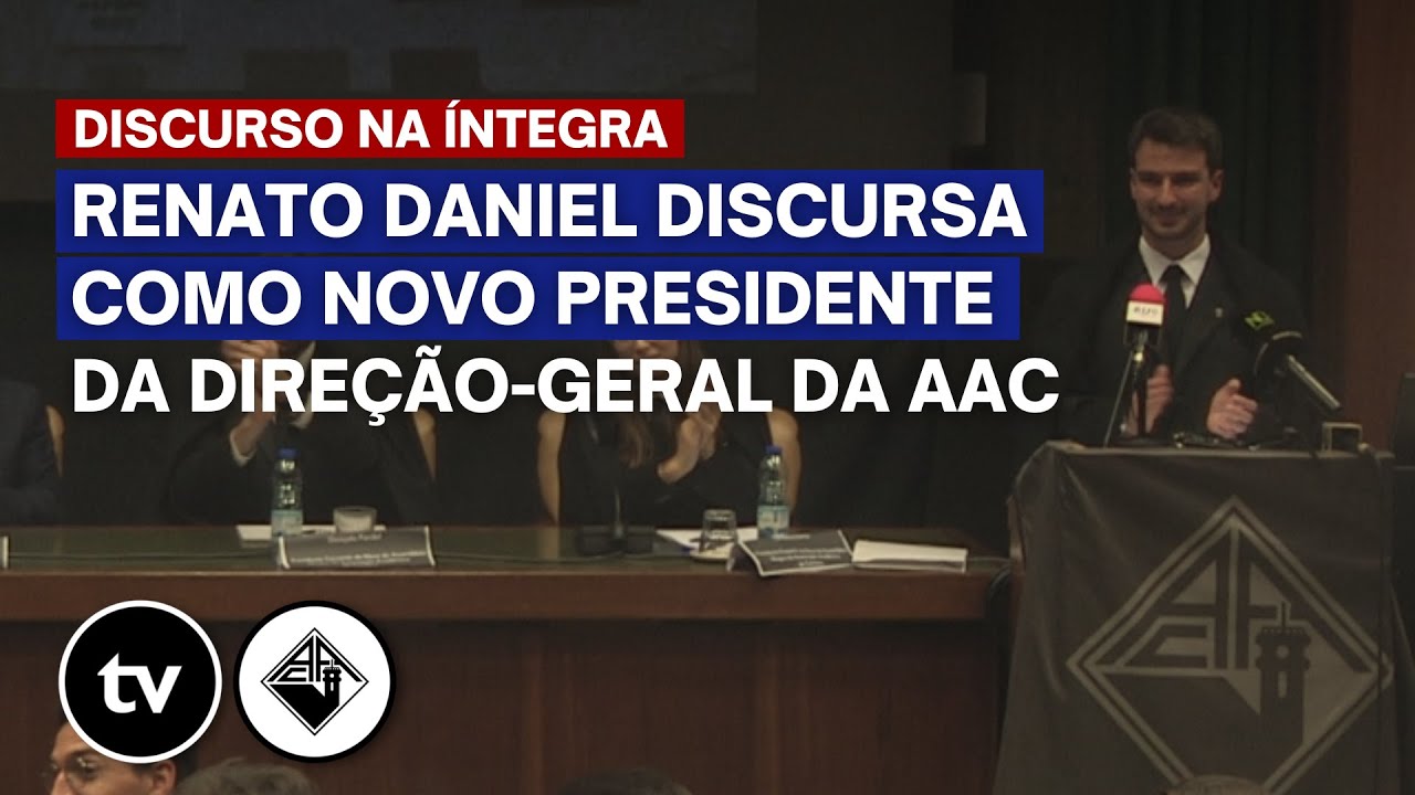 Renato Daniel discursa como novo Presidente da Direção-Geral da AAC ...