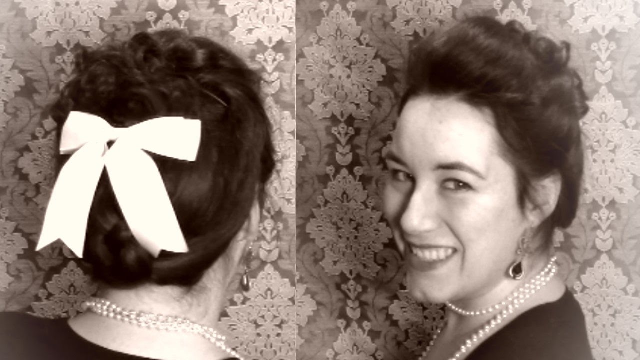 Late Victorian/ Early Edwardian Updo - YouTube