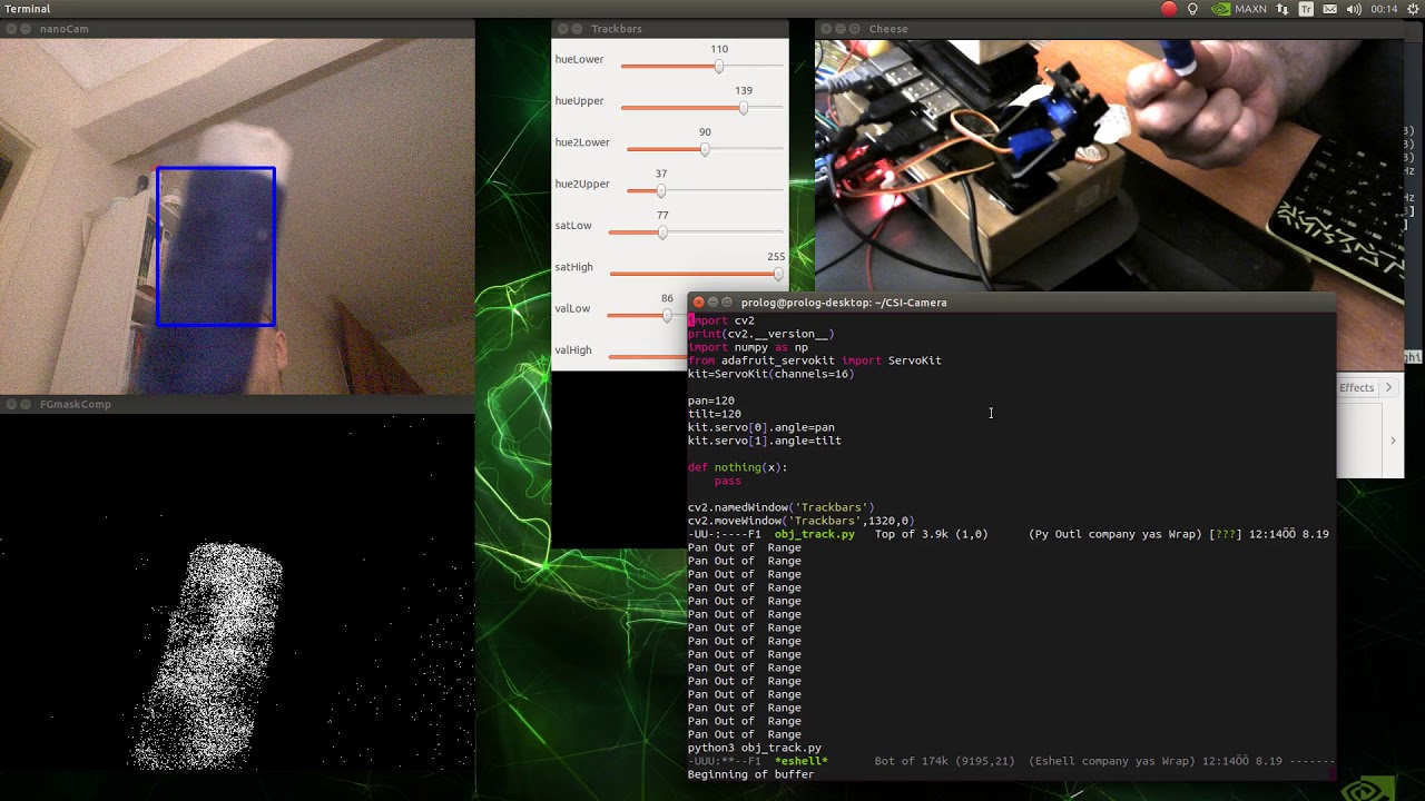 Jetson Nano Object And Color Tracking Using Opencv Youtube