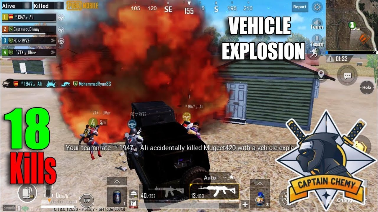Vehicle Explosion | SQUAD | 18 Kills | PUBG Mobile - YouTube