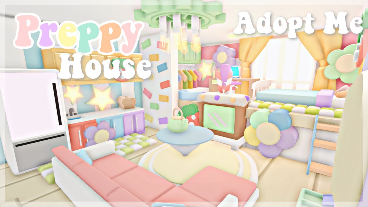 Preppy Tiny Home - House build - Adopt me - YouTube