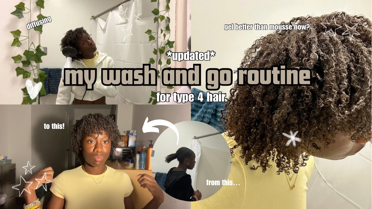 MY UPDATED WASH N' GO ROUTINE for type 4 hair | how I get my hair ...