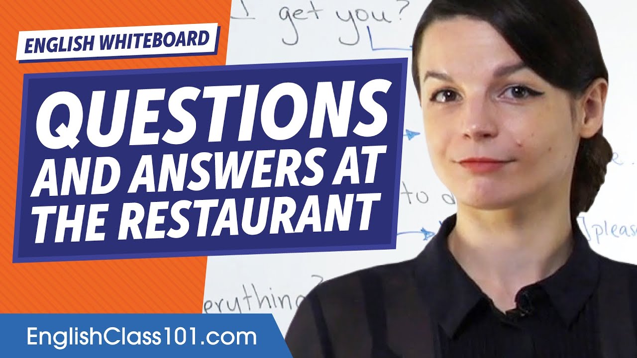 Restaurant Service Questions and Answers | Learn English Vocabulary for ...