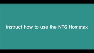 국외 전자적용역 공급자를 위한 홈택스 사용방법(How to use the NTS Hometax for foreign electronic services suppliers)