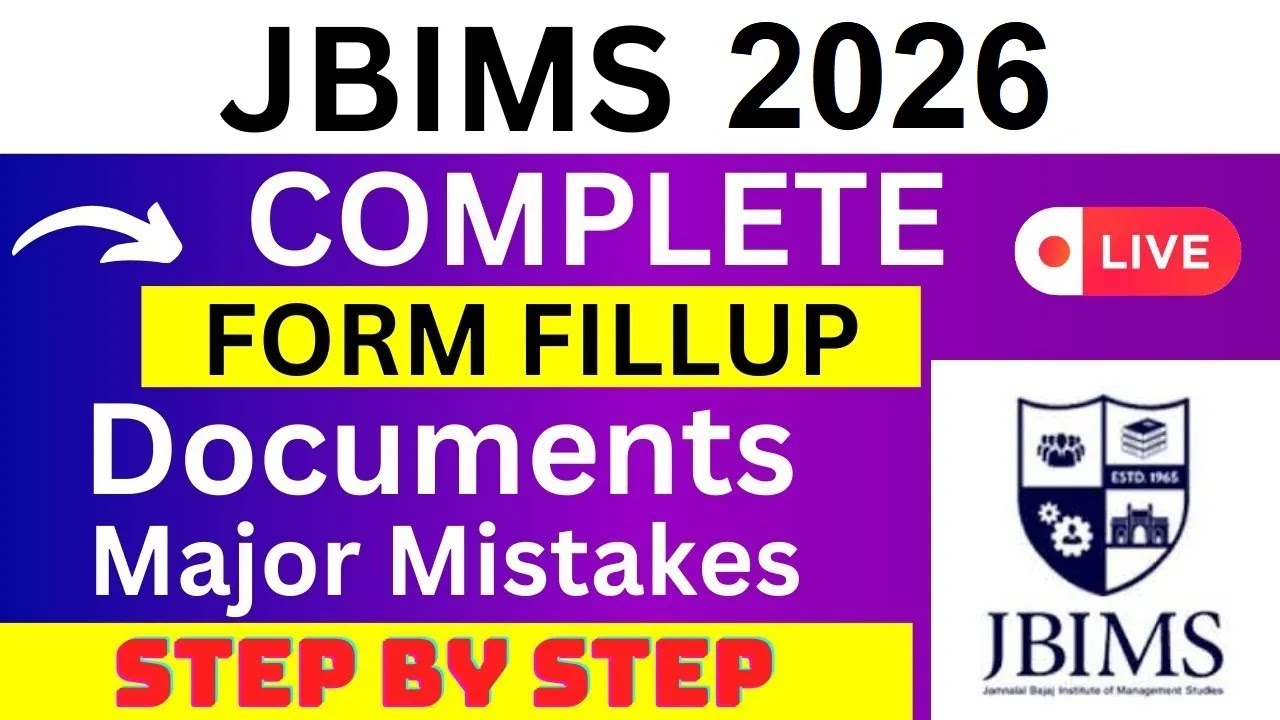 JBIMS 2025 Application Form - JBIMS Registration 2025| How To Fill ...