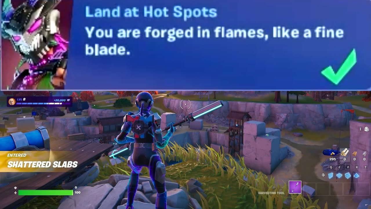 Land at Hot Spots Fortnite - YouTube