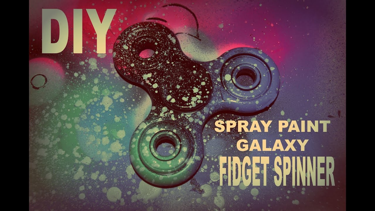 DIY Spray Paint Galaxy Fidget Spinner - YouTube