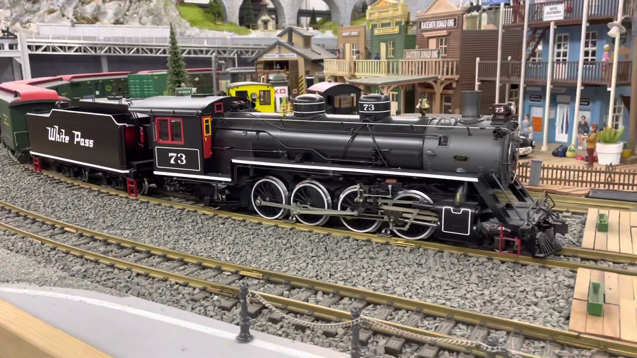 LGB-Aster White Pass & Yukon Mikado #73 arriving in Skagway (G-scale ...
