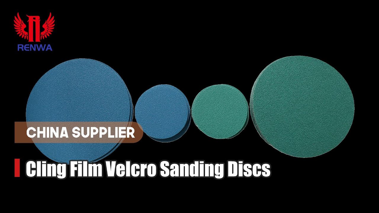 Cling film velcro sanding discs/ blue velcro sanding disc/ green velcro ...