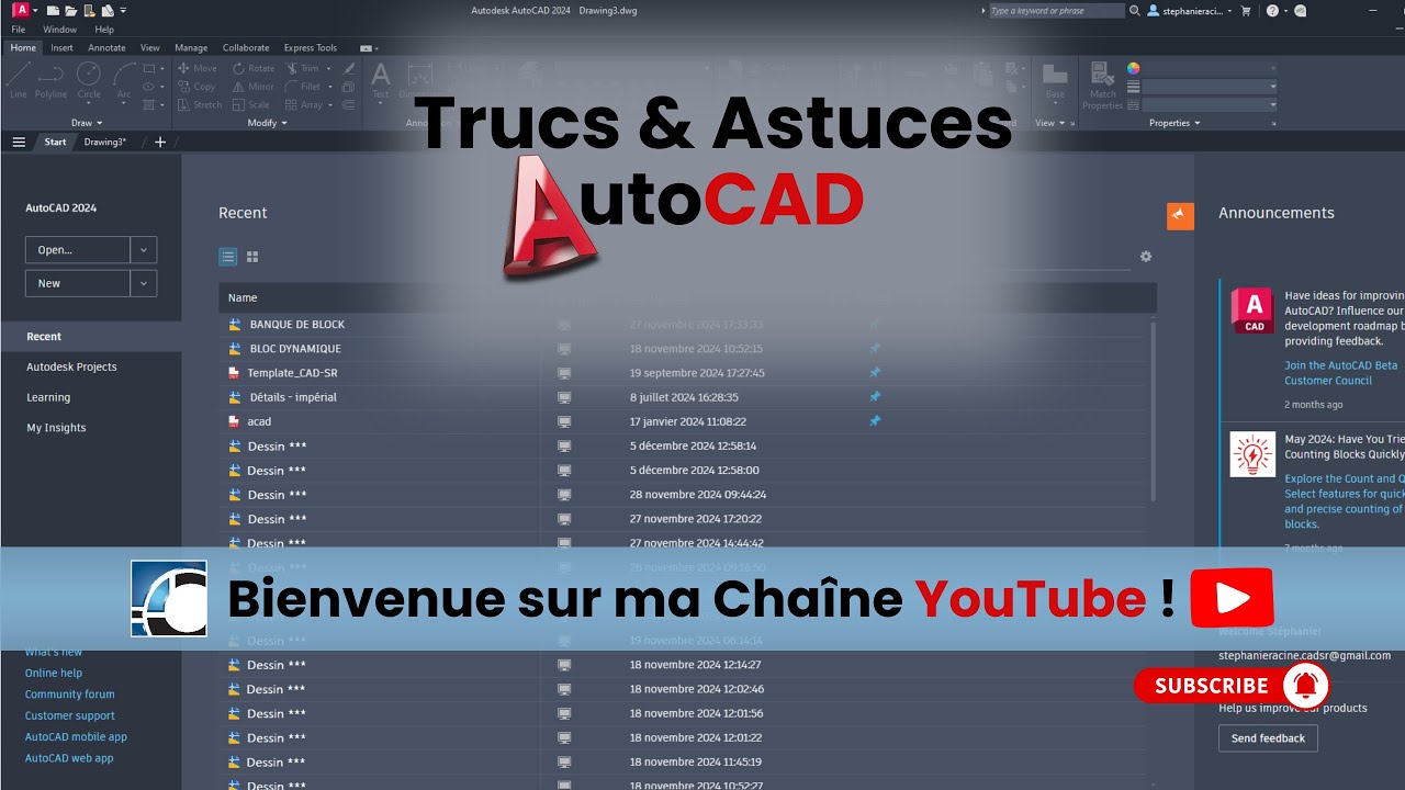 AutoCAD_Capsule Infos XREF - YouTube