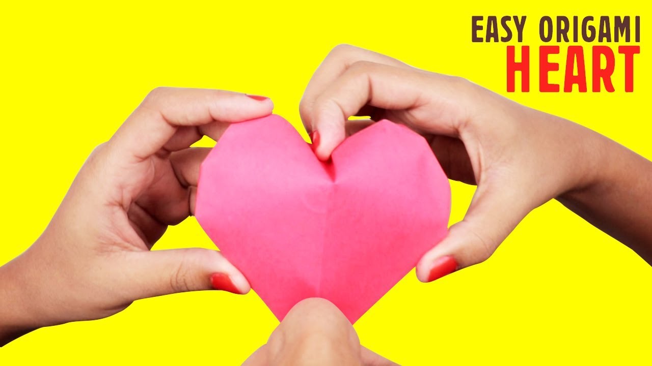 EASY ORIGAMI HEART 3D | how to make origami heart | Craftsbox - YouTube