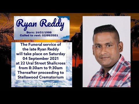 Ryan Reddy, Funeral - YouTube