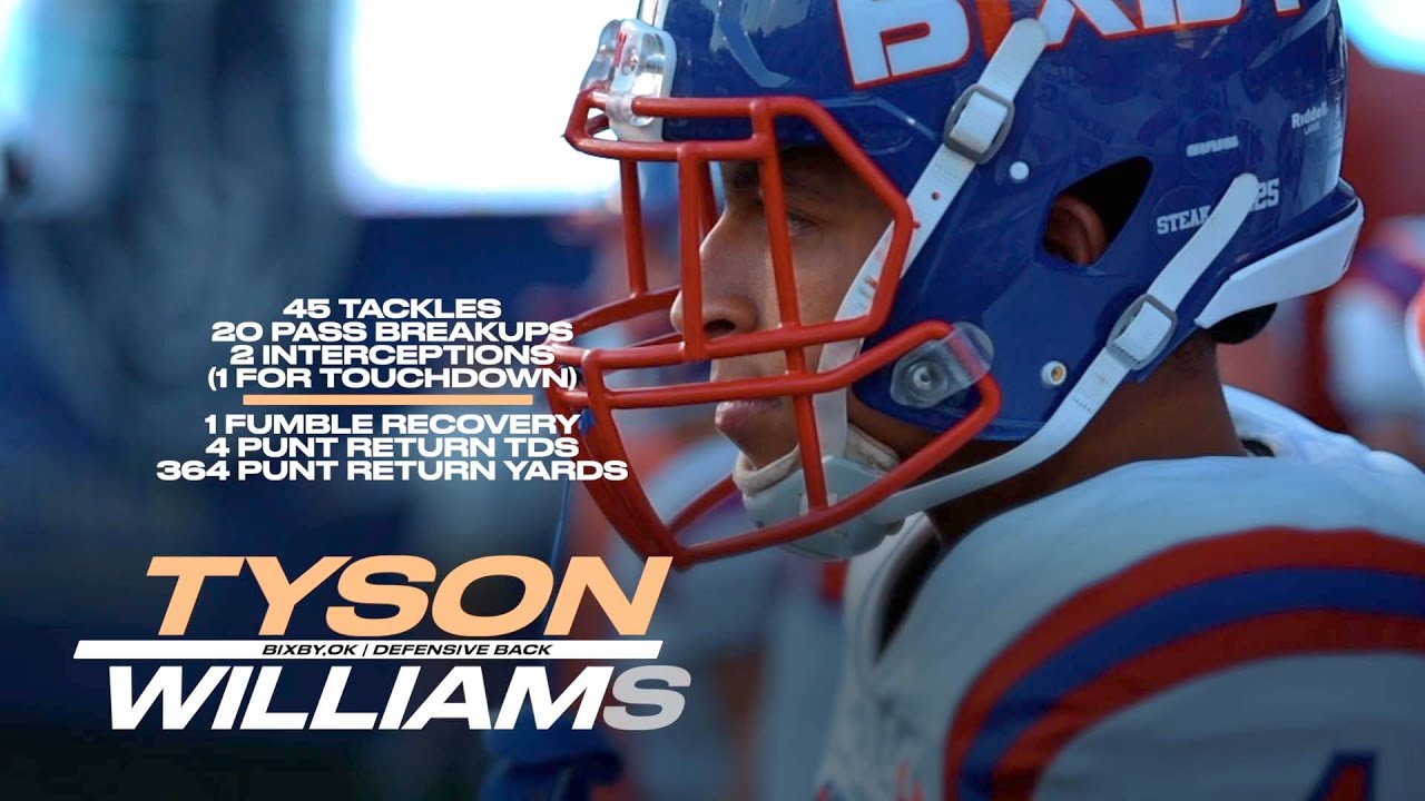 Tyson Williams - Bixby, OK - 6A-1 Defensive Back of the Year - Senior ...