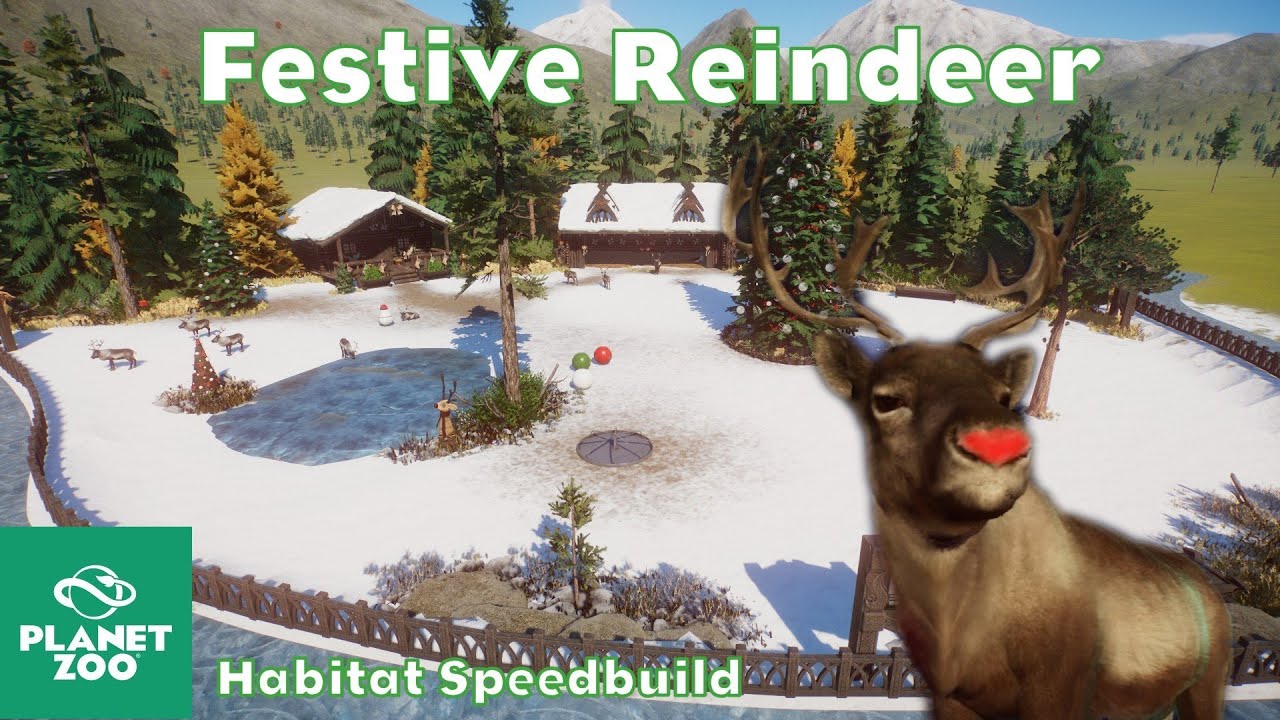 Festive Reindeer Habitat | Planet Zoo - YouTube