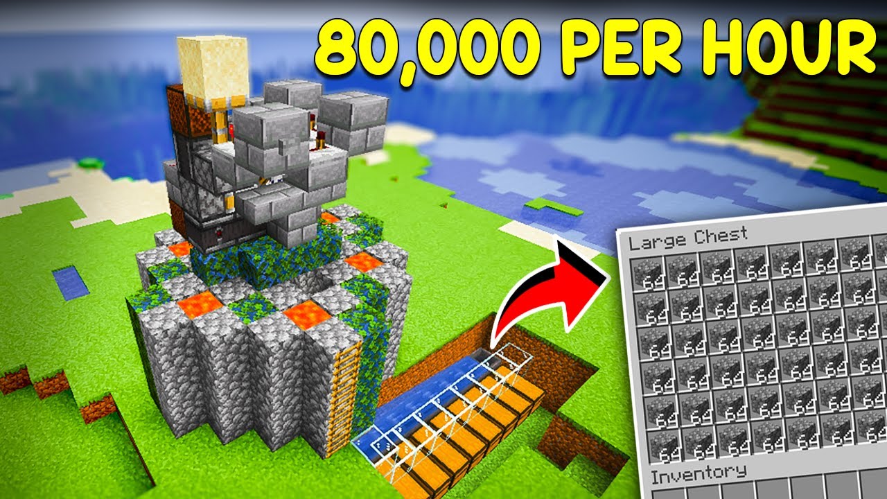 Fully Automatic Cobblestone Farm Minecraft 1.21+ | [Fastest & Easy ...