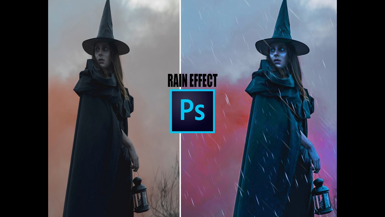 Simple Rain Effect- Photoshop Tutorial - YouTube