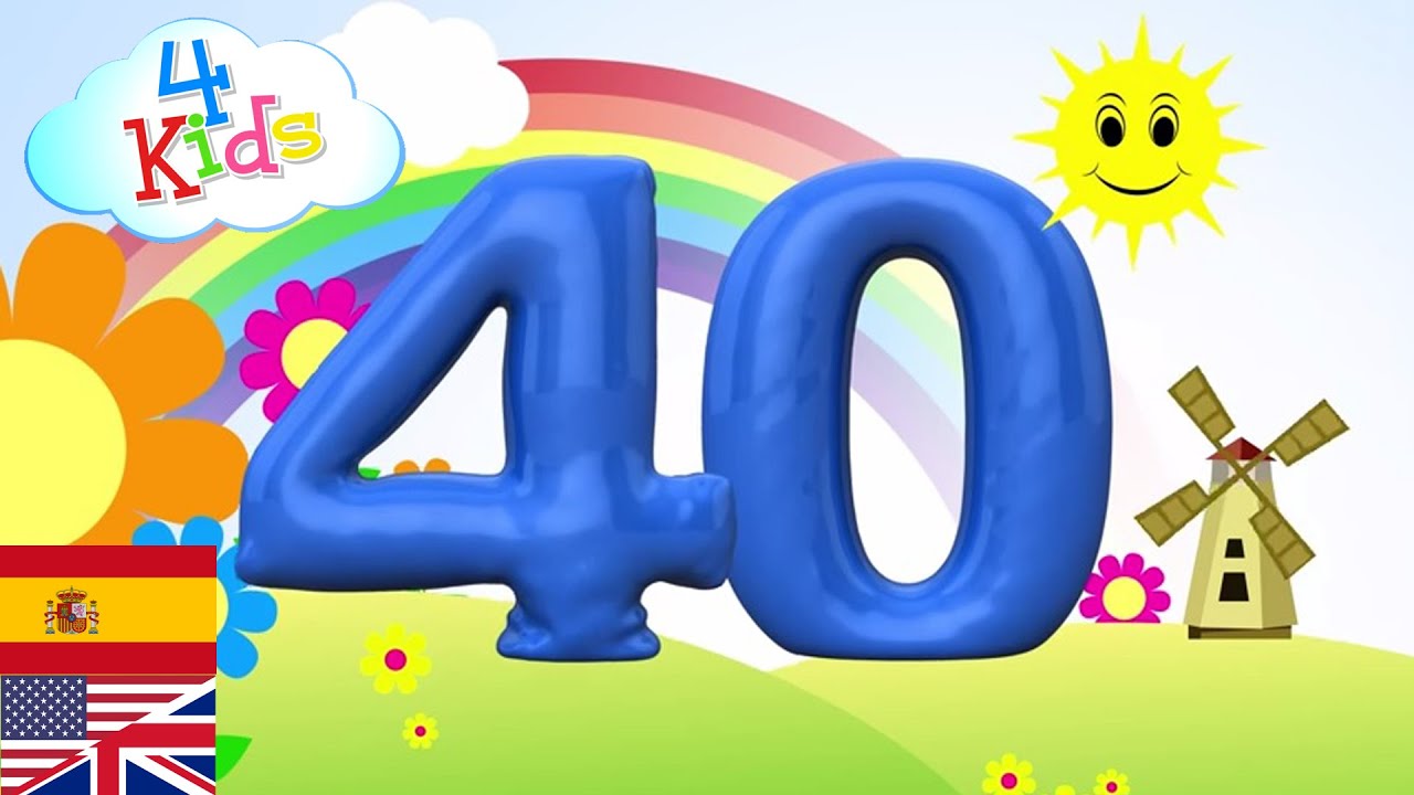 Bilingual Counting Numbers 31-40 english and spanish. Learning two ...