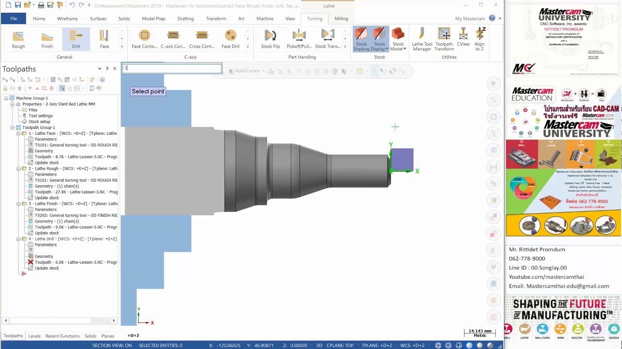 Lathe 2 Axis Task3 7 - YouTube