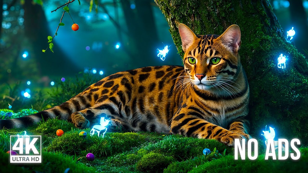 Soothing Music for Cats - Relaxing Harp Music with Cat Purring Sounds ...
