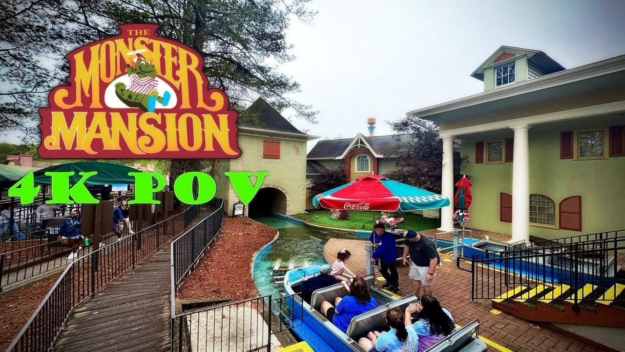 MONSTER MANSION | FULL DARK RIDE POV | Six Flags Over Georgia - YouTube