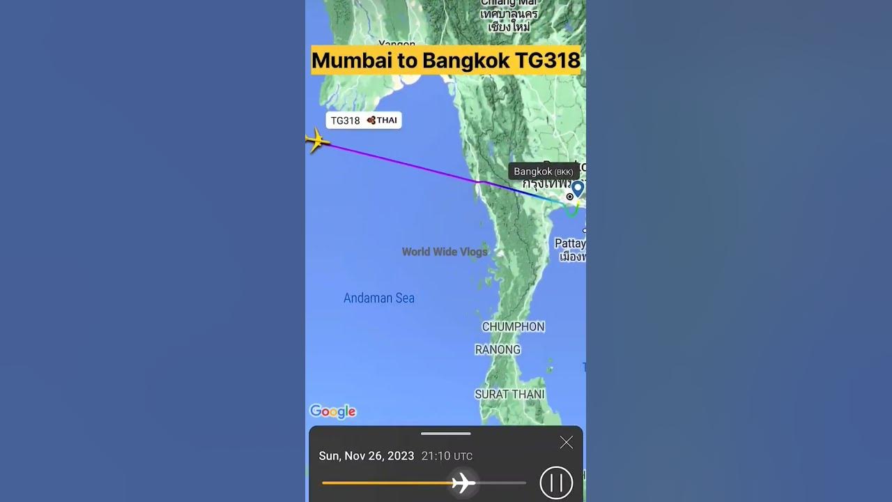 Mumbai to Bangkok TG318 #flight #pilote #bankok #thaiairlines #mumbai #airlines #airport # ...