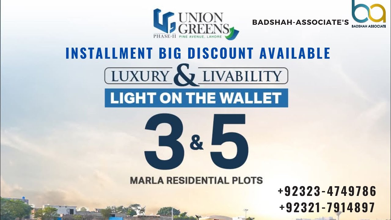Union Green phase-2||3,5 Marla||Resident Plot||2 Marla||Commercial# ...