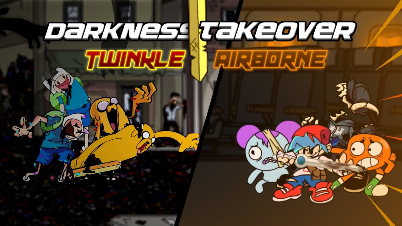Twinkle and Airborne but Vocal Remade in FNF : Darkness Takeover - YouTube