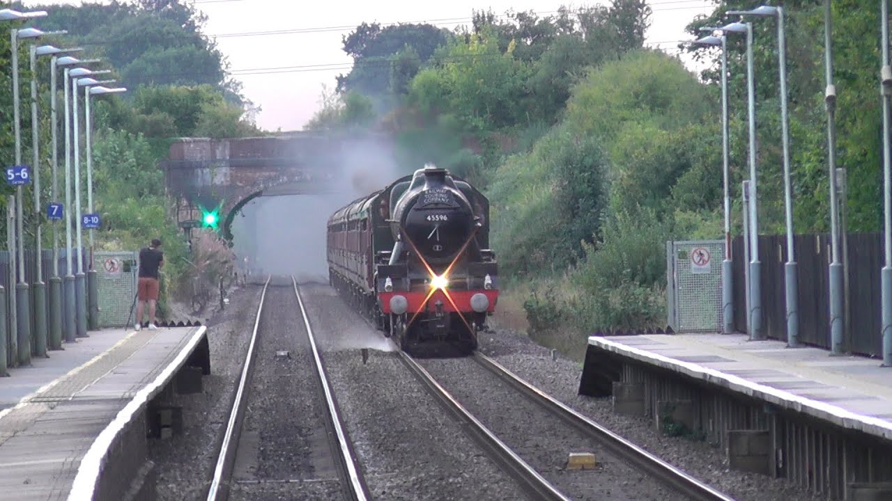 45596 'Bahamas' through Whitchurch on 1Z84 'The Dorset Coast Express ...