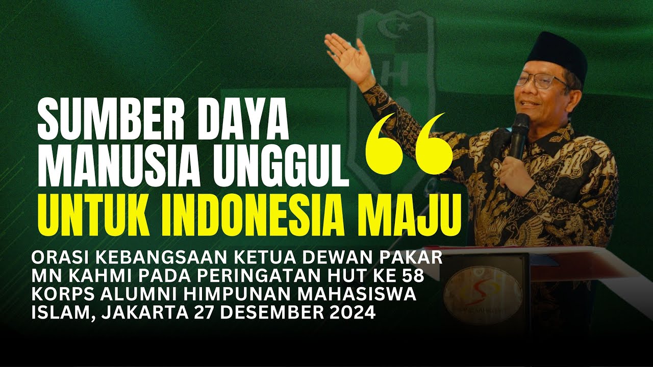 ORASI KEBANGSAAN KETUA DEWAN PAKAR MN KAHMI | HUT KE 58 KAHMI - YouTube