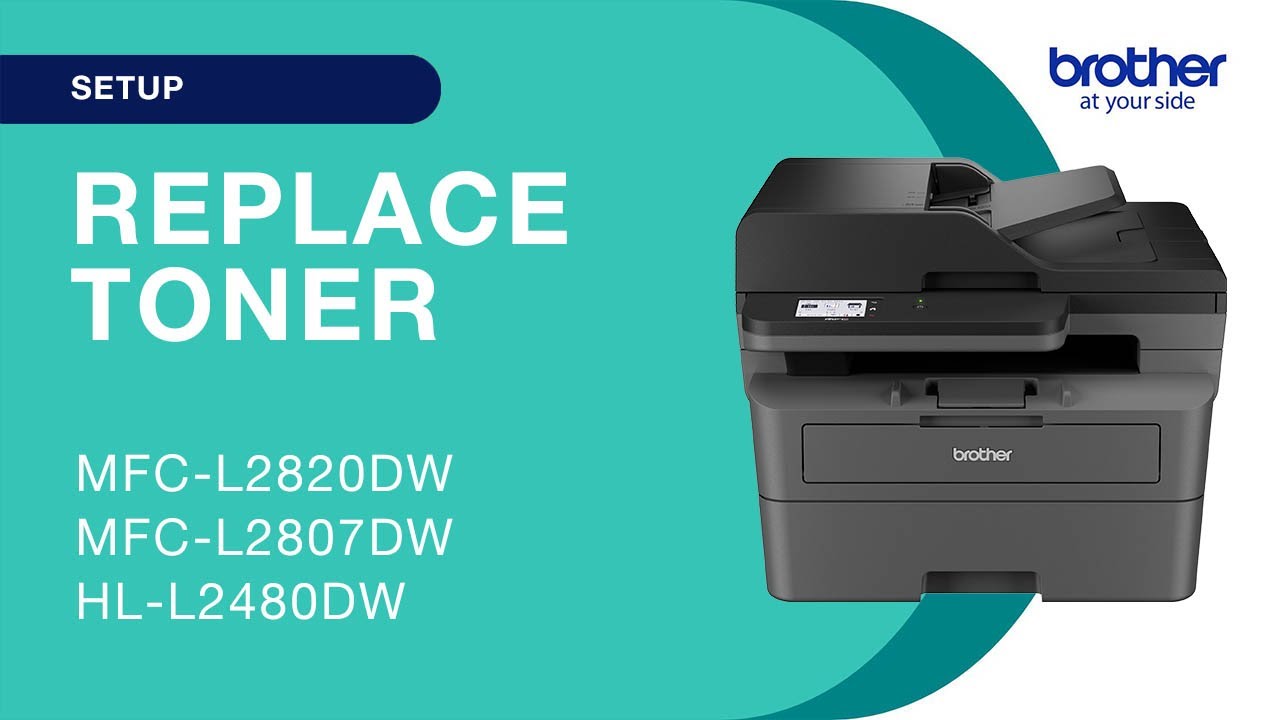How to replace the toner - Brother MFCL2820DW - YouTube