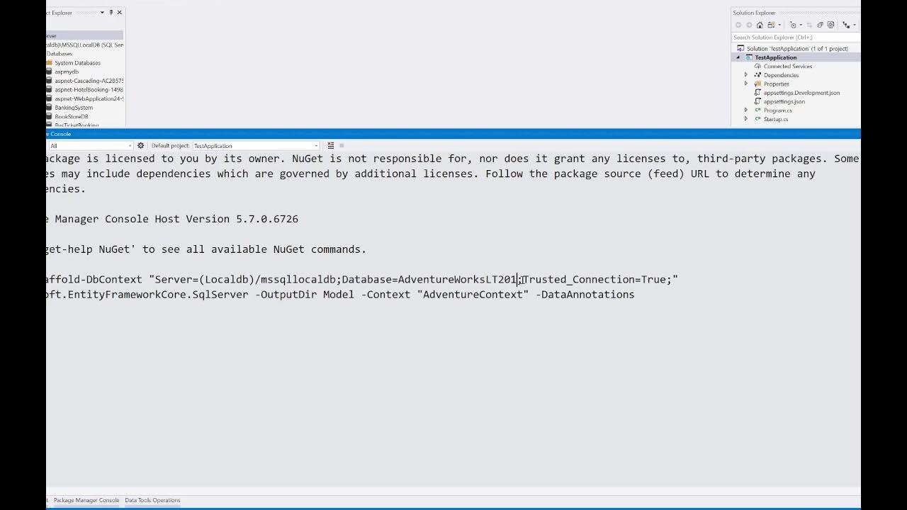 Auto Generate Dbcontext Class From Database In ASP.NET Core 3.1 - YouTube