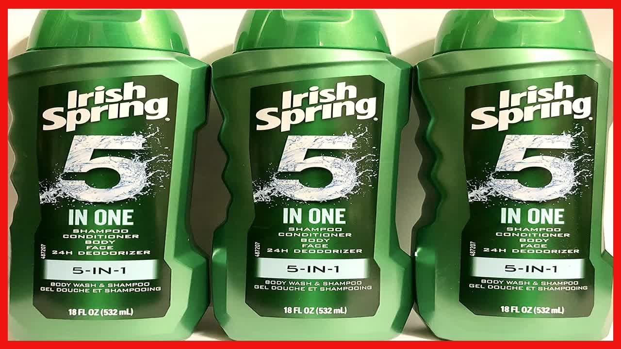 Irish Spring Body Wash & Shampoo - 5 in 1 - Net Wt. 18 FL OZ (532 mL ...