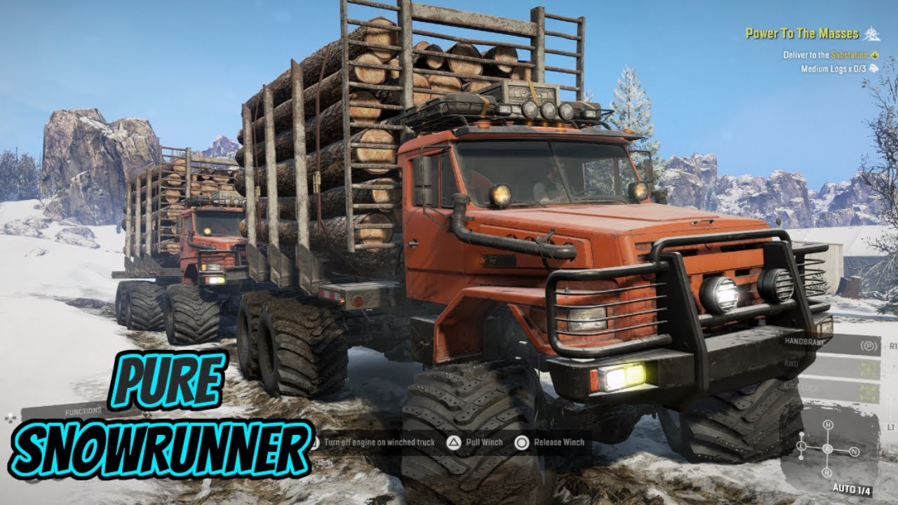 Power to the Masses ..... Logging Mission on Snowrunner - YouTube