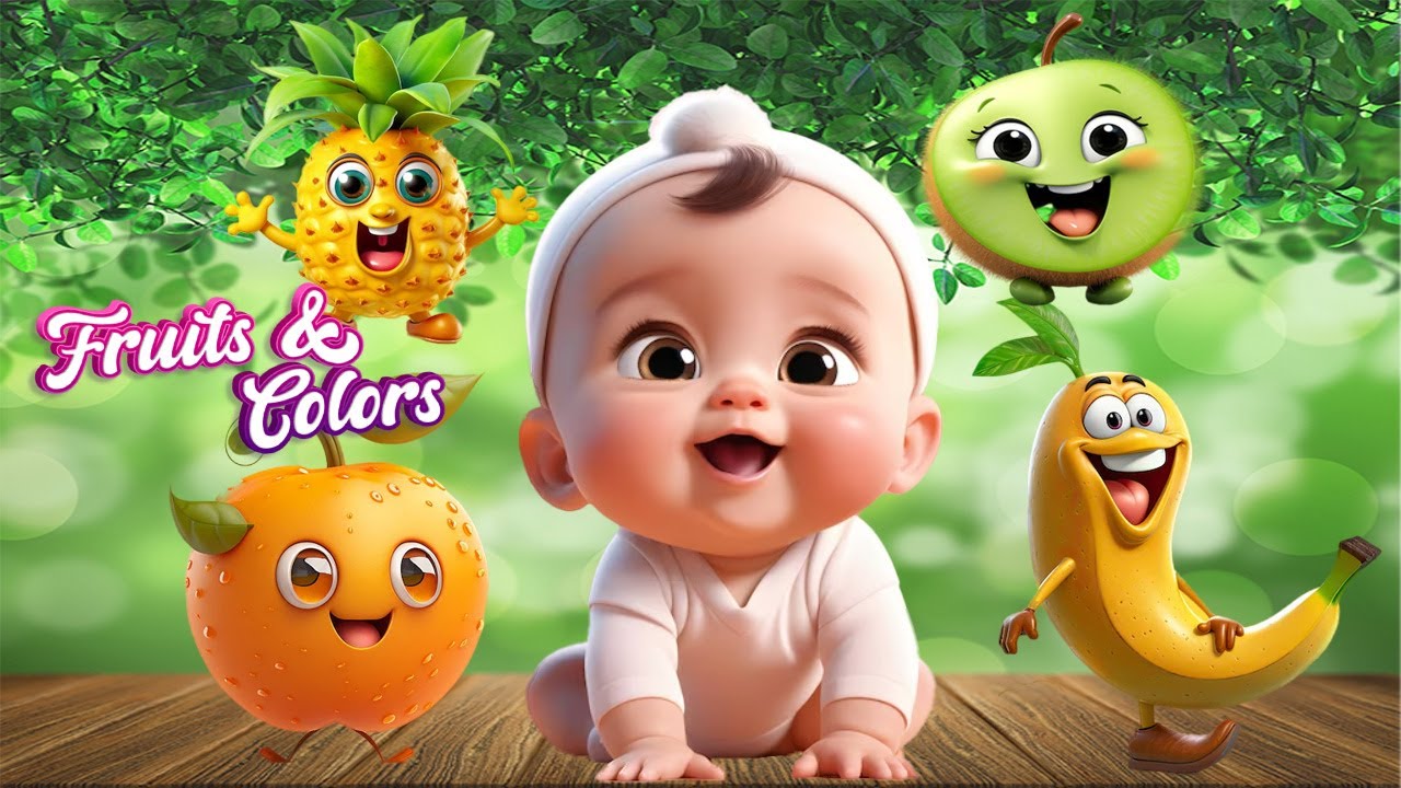 Learn colors & fruits Name | learning colors | preschool kids | colors ...