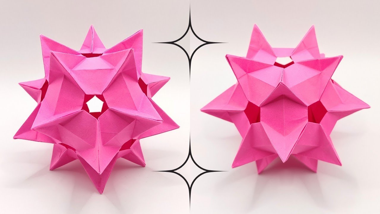 Origami CRYSTAL STAR KUSUDAMA by Denver Lawson 💓 How to make a paper ...