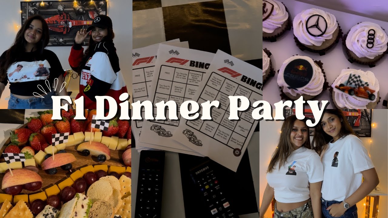 I HOSTED A F1 DINNER PARTY 🏎 🏁🥂 - YouTube