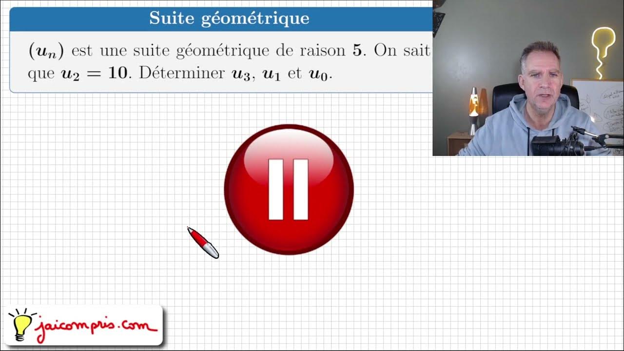 suite géométrique • calculer les termes avant et après avec la raison ...