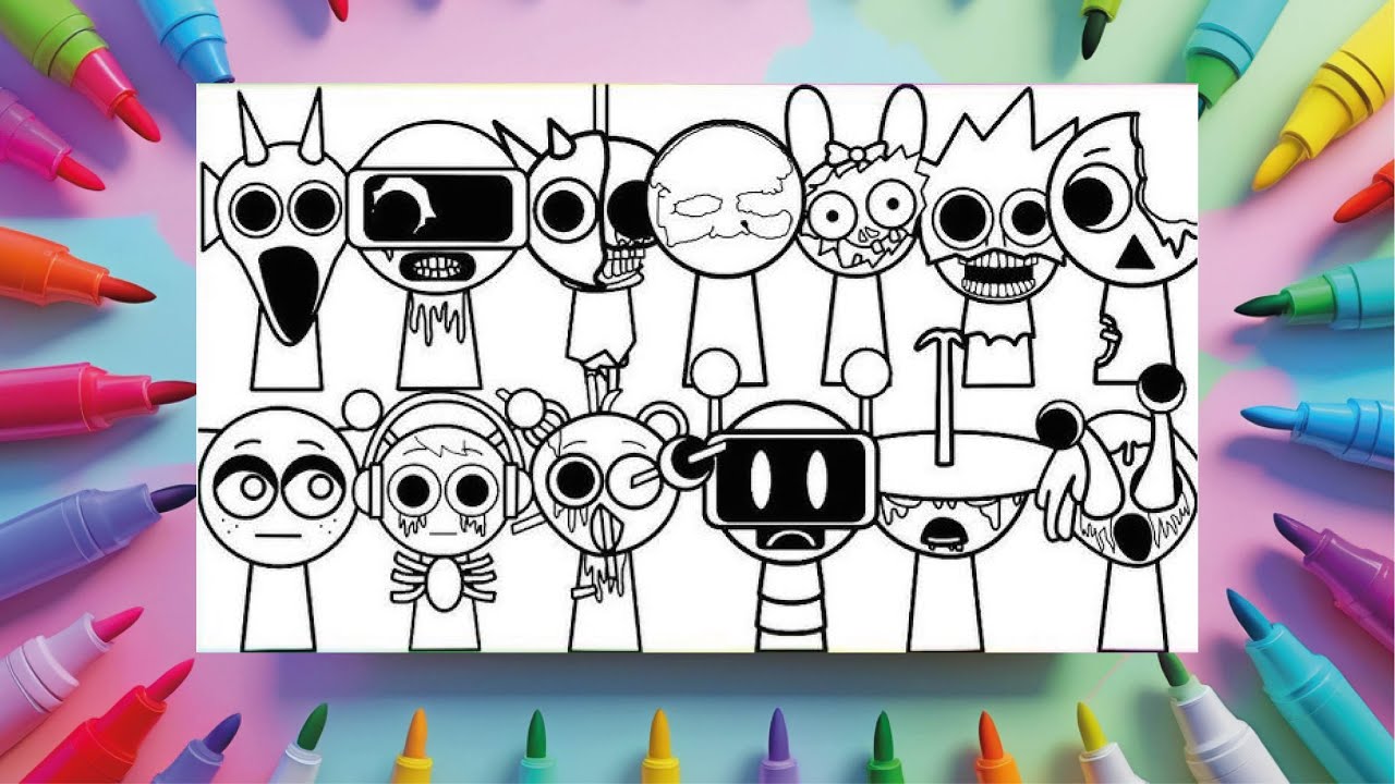 Incredibox Sprunki New Coloring Pages/ How to Color All Sprunki PHASE 3 ...
