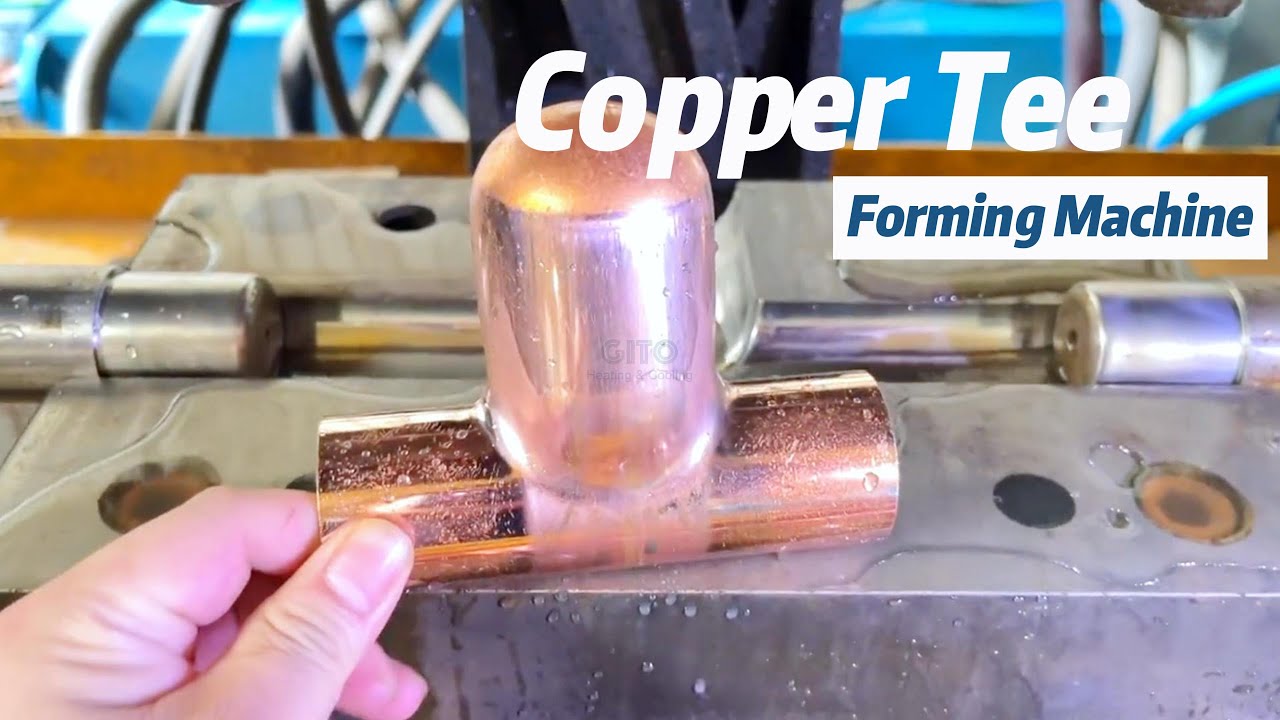 Hydraulic Copper Pipe Tee Fitting Forming Machine - YouTube