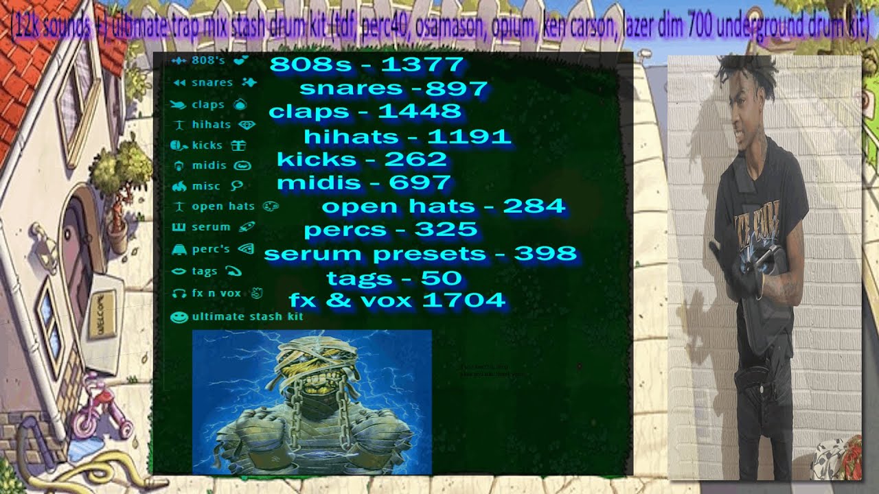 (12k sounds) ultimate stash drum kit (tdf perc40 osamason opium ken ...