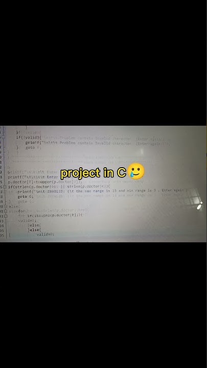 project in C programming - YouTube