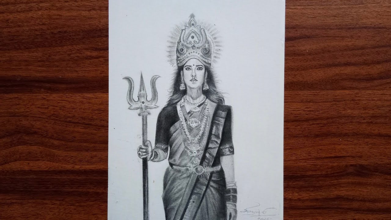 Nayanthara drawing || Mookuthi Amman || how to draw || Drawing ...