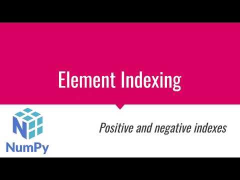 NumPy Tutorial Series: 06 - Element Indexing in NumPy Arrays - YouTube