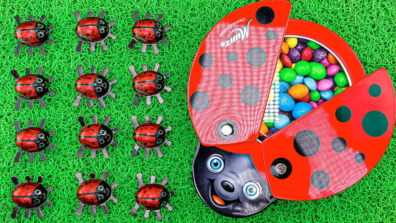 Magic Satisfying Video | Ladybug Full of Rainbow Candy with Slime ...