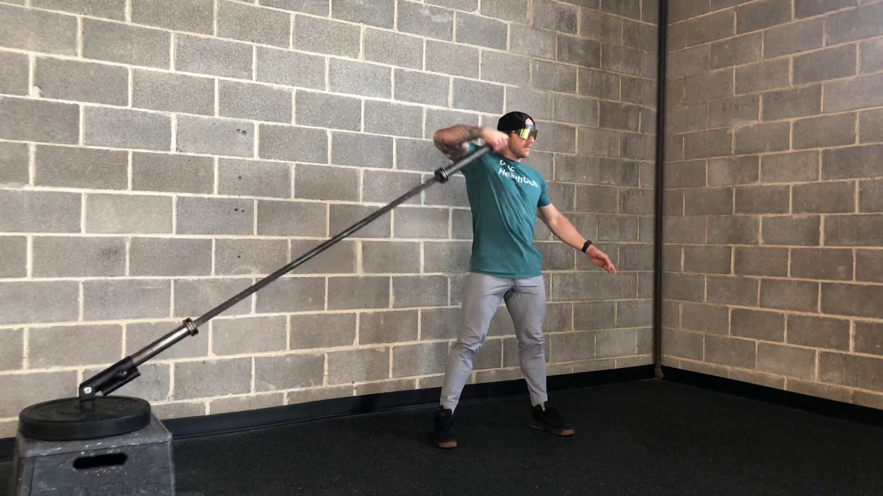 Landmine Single Arm Deadlift High Pull - YouTube