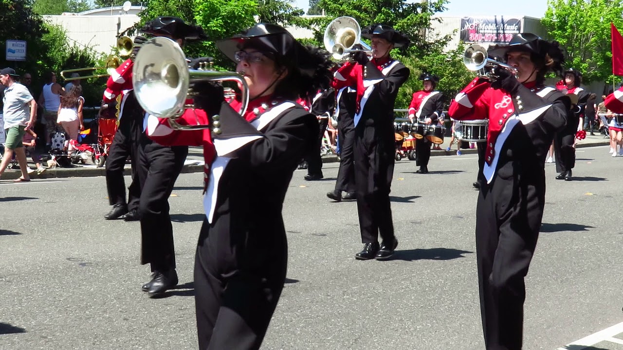 BHS Red Raiders Band in the 2017 Ski to Sea Parade - YouTube