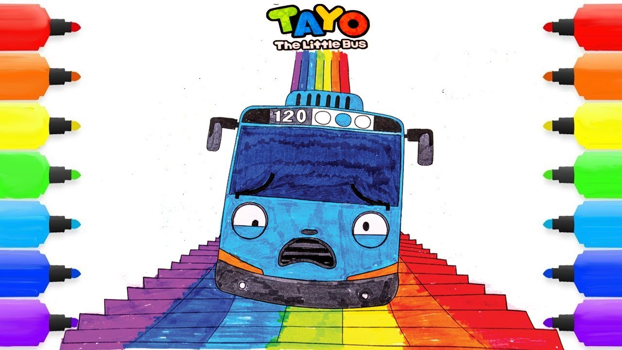 Drawing & Coloring TAYO the Little Bus Opening Theme Season1 _ Tayo The ...