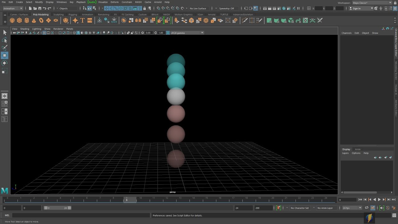 Maya Animation -A Bouncing ball - YouTube