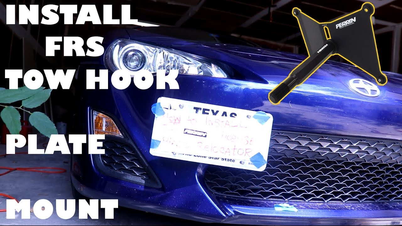 FRS: How To Install Perrin License Plate Relocator 86 BRZ - YouTube